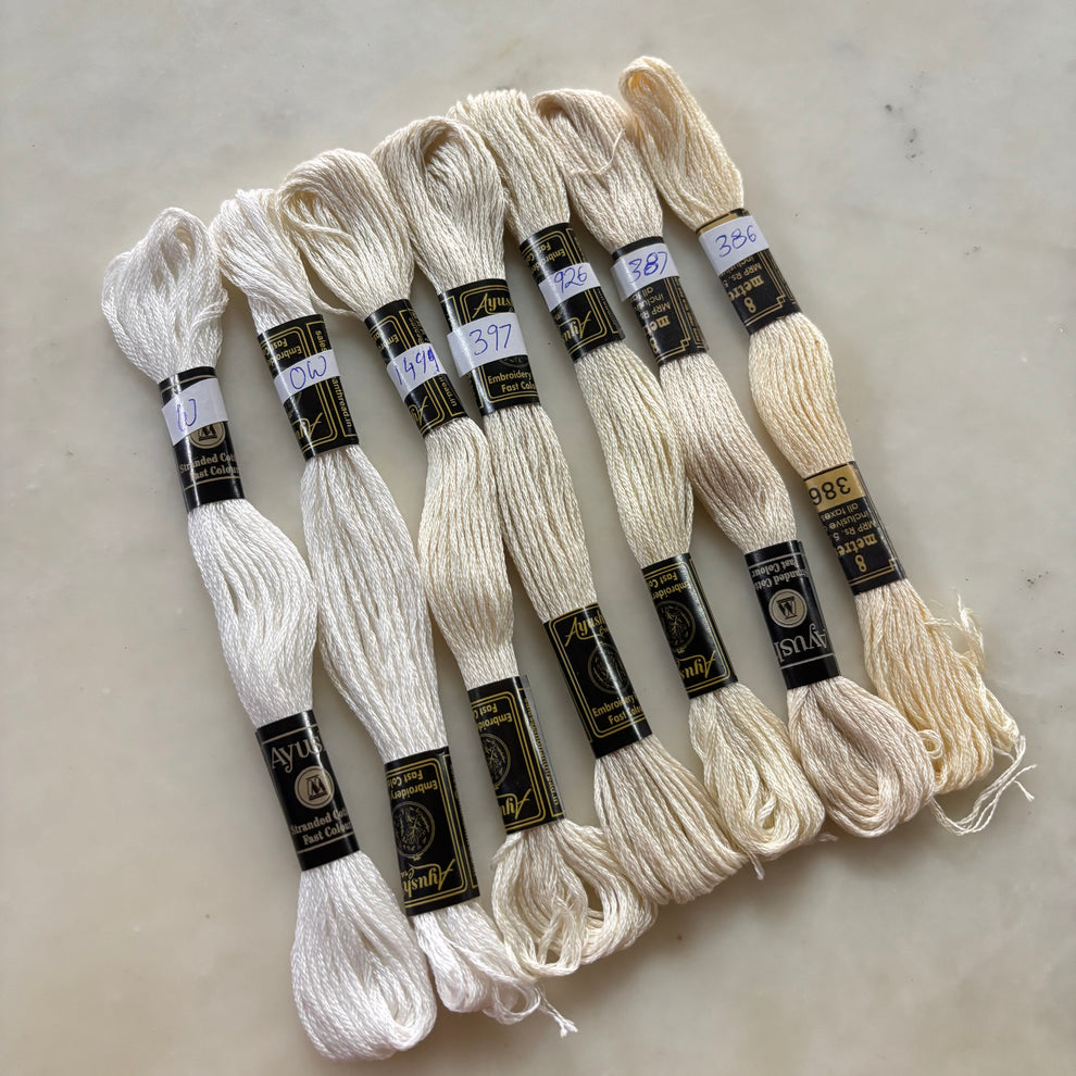 Embroidery Threads - White Hues – WoolCraft Store